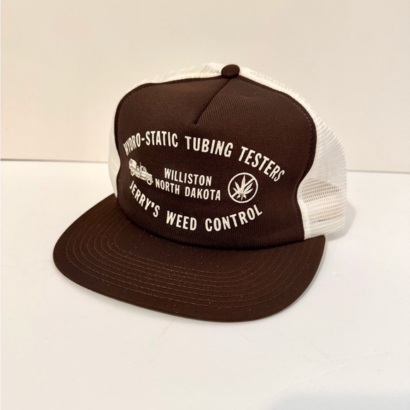Accessories | Vintage Trucker Hat Brown Mesh 8s 90s Jerrys Weed Control ...